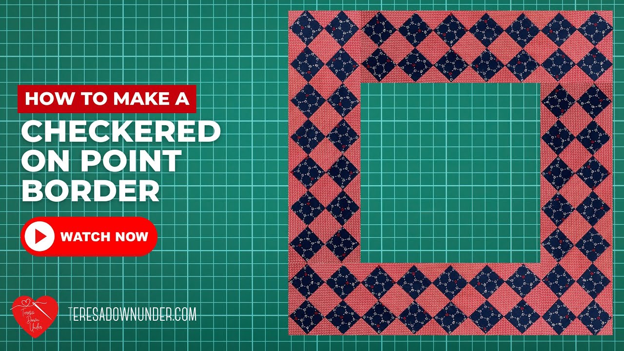 How to make a Checkerboard on point border - YouTube