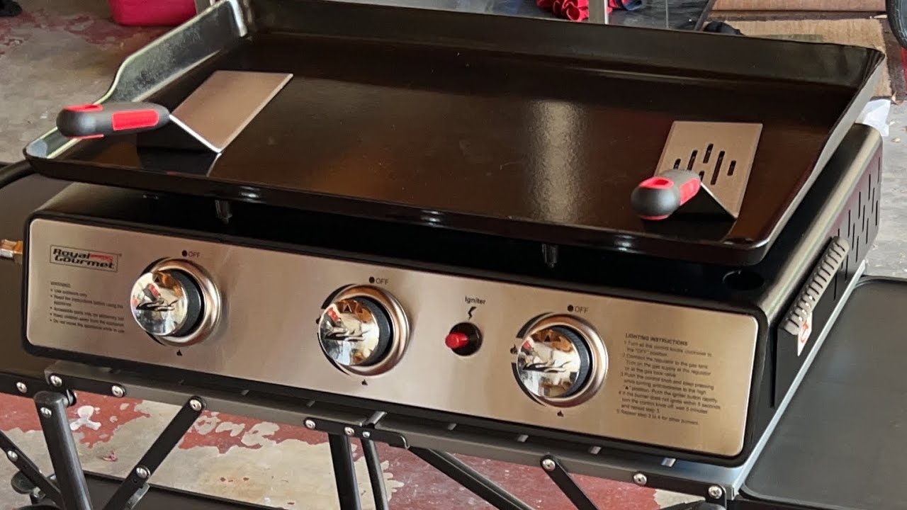 Royal gourmet portable 24 inch griddle - YouTube