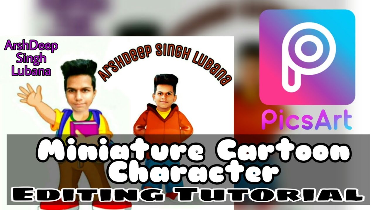Create your own miniature cartoon character in PicsArt || Tutorial ...