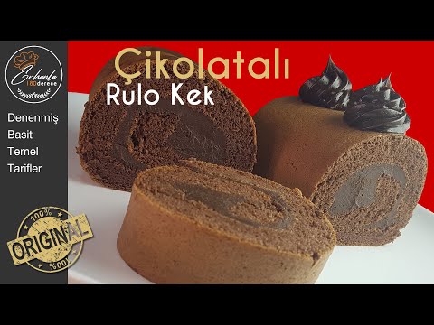 KAKAOLU RULO KEK 💯 MUTLAKA DENEYİN!.. (Ganaj Kremalı Kakaolu Sünger Rulo Pasta - Rulo Kek)