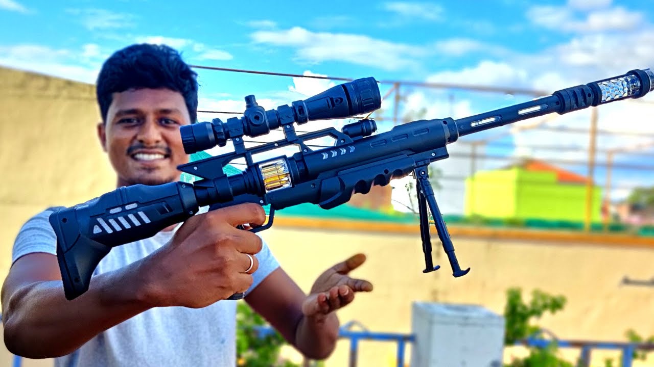 Unboxing! Light Up Spin Bullet Sniper Toy Gun 🔫| இது வேற Level | Toy ...