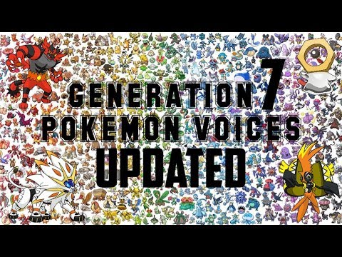 Pokemon | UPDATED Generation 7 Pokemon Voices/Impressions/Cries - YouTube