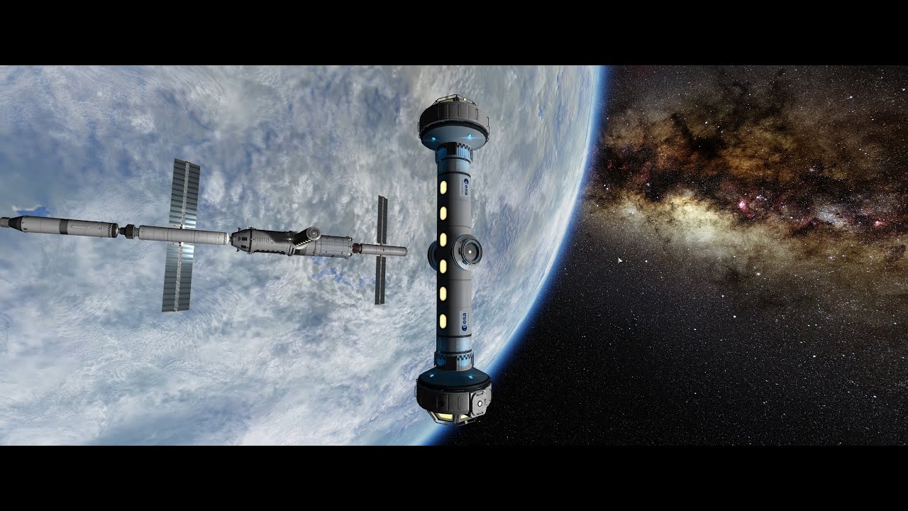 KSP adding cupola module to space station (with some sat com problems ...