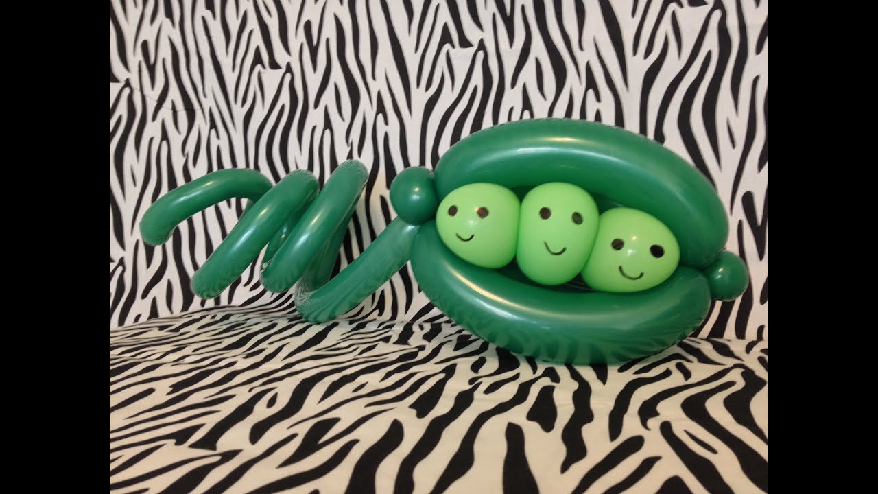 Peas in a Pod! (Balloon Twisting Food #5) - YouTube
