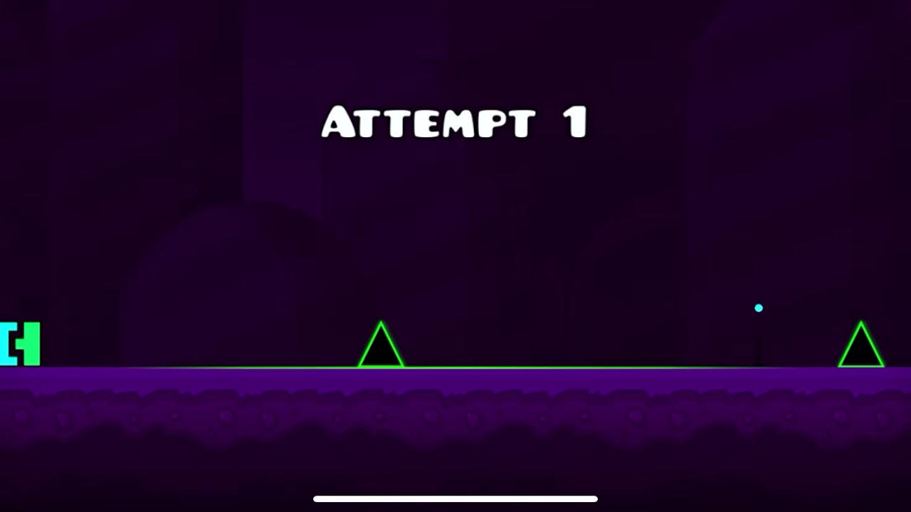 Geometry Dash world beating the first level - YouTube