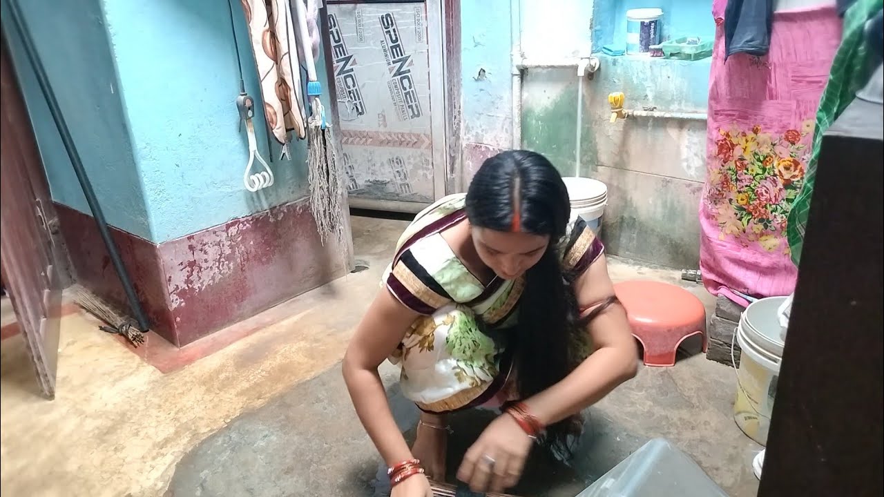 💗Saree Vlog💗 Morning🌄Kitchen🧹Cleaning Routine In🏫Sasural, Morning ...