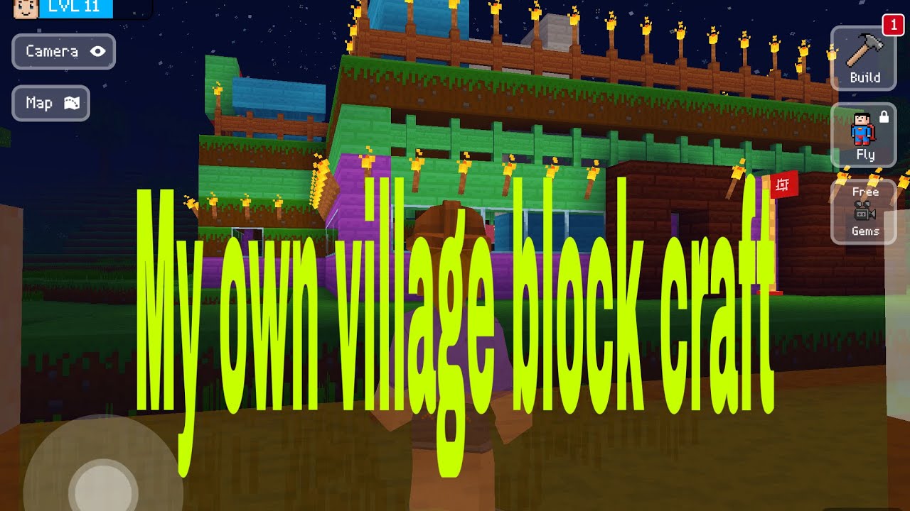My own village block craft - YouTube