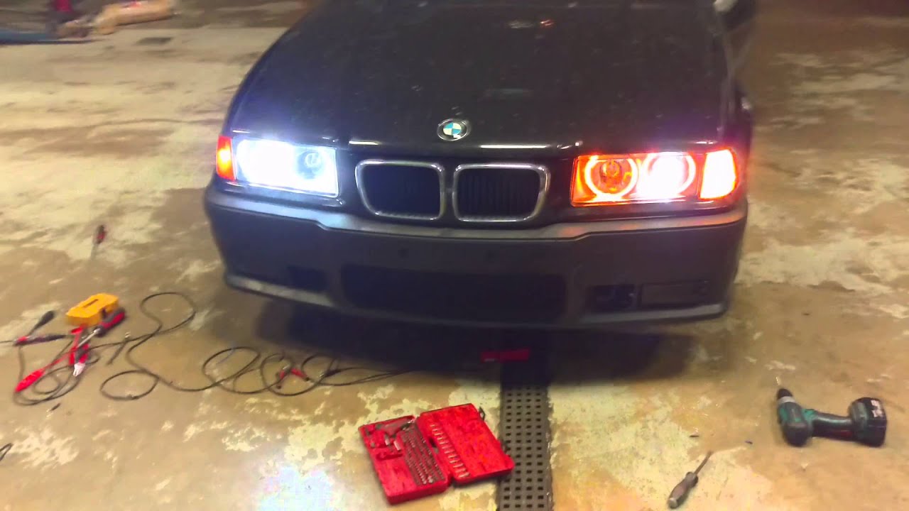 BMW E36 Switchback Angel Eyes - YouTube