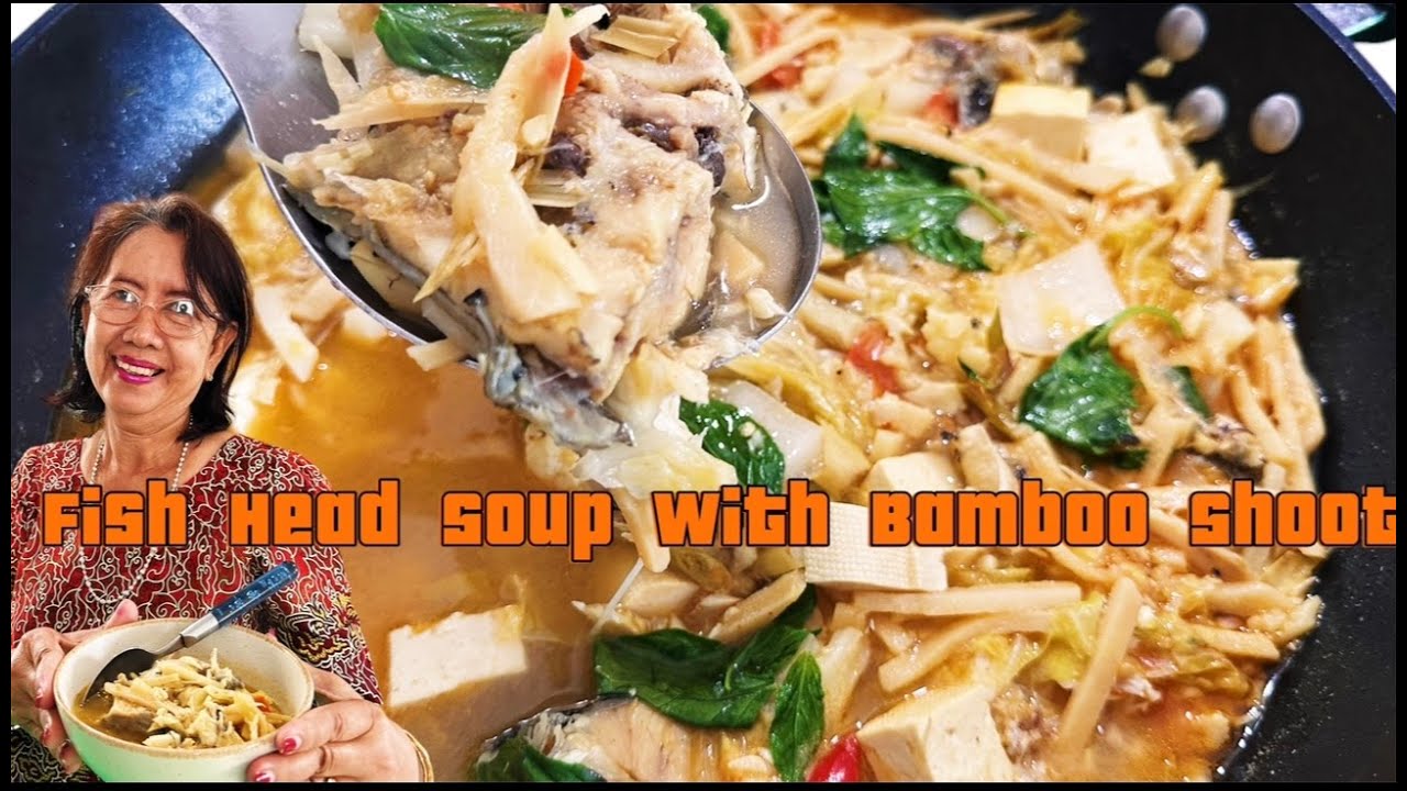 ငါးခေါင်းမျှစ်ချဥ်ဟင်းရည်ချက်နည်း - How To Cook Fish Head With Bamboo ...