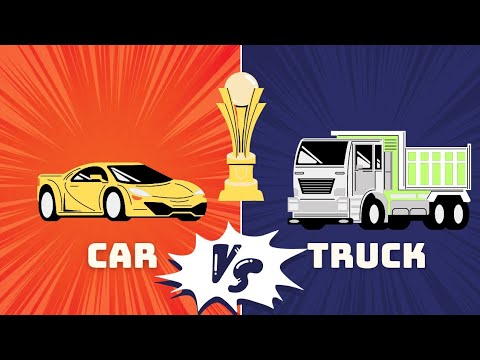 Epic car vs truck race|car and truck Adventure|kids cartoon|toy cartoon ...