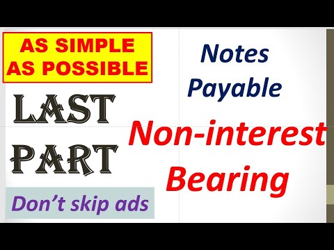 Episode 45- Non-interest bearing notes payable accounting (Final Part ...