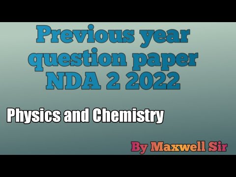 Previous Year Question Paper NDA 2 2022/ With Concept - YouTube