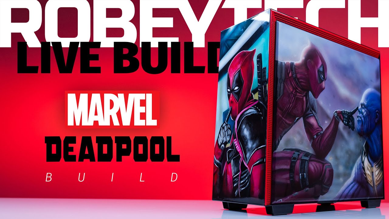 $5500 Deadpool Themed PC - Giveaways + Custom NZXT H710 Build (13900k ...