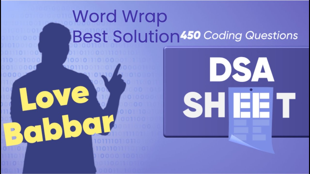 Word Wrap Dyanamic Programming Solution Best Solution Explained DSA ...