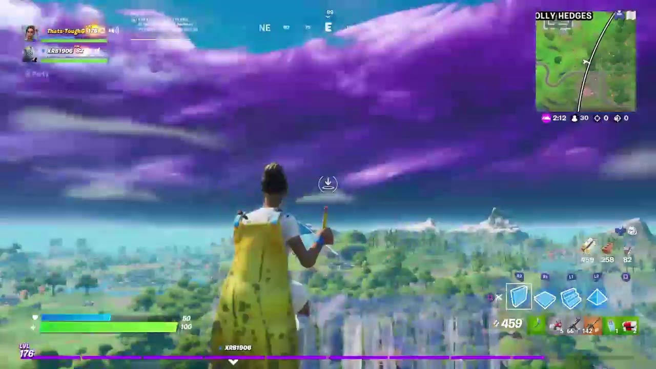 Doing a sky base in fortnight trying to get a win. - YouTube