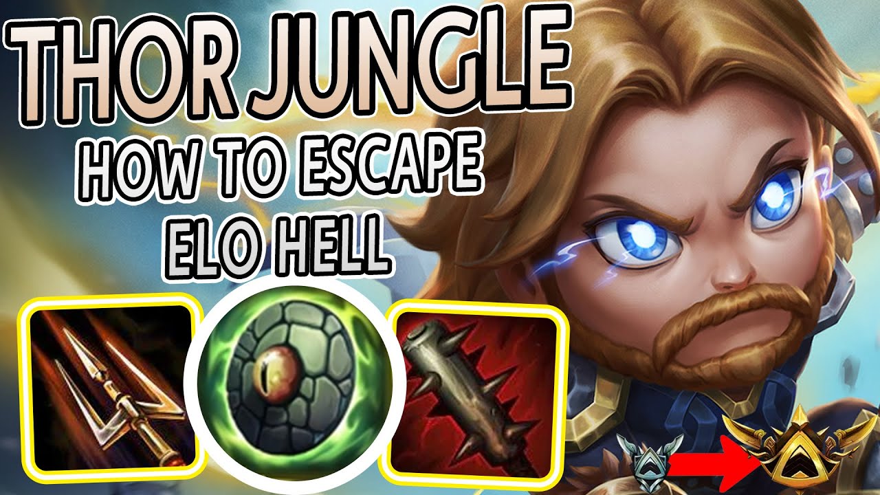 Escaping Elo Hell as Thor Jungle Gameplay Gold (Smite Rank Conquest) - YouTube