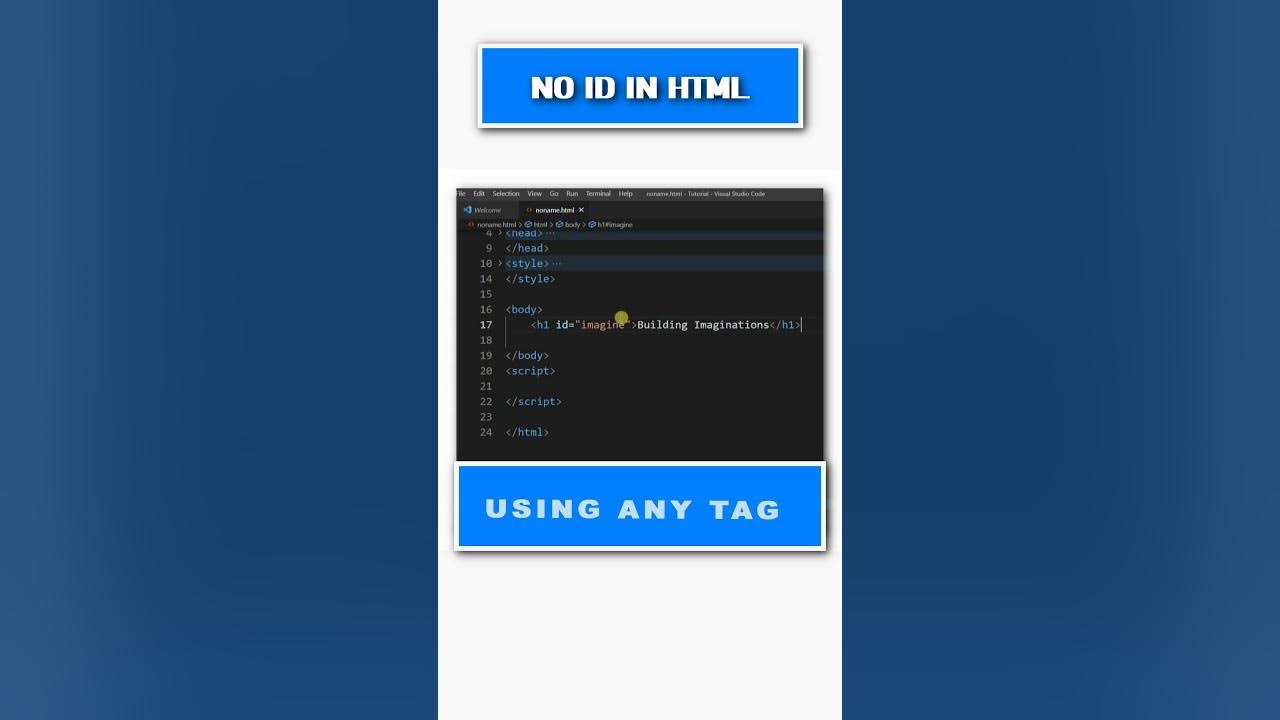 Shortcut to use id in html javascript #viral - YouTube