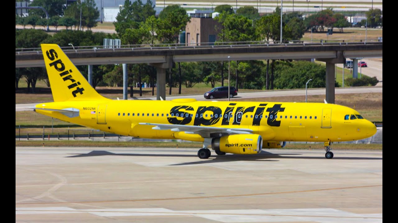 [FULL VIDEO] Spirit A319 taxi and take off from IAH - YouTube