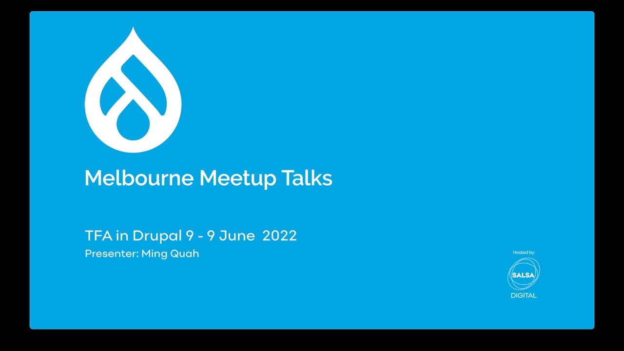 TFA in Drupal 9 - Melbourne Meetup Talks - YouTube