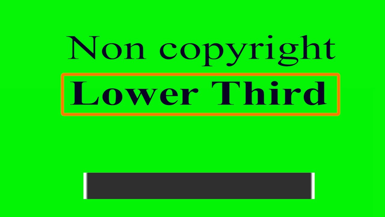 Simple Green Screen Lower Third Full HD and Free - YouTube