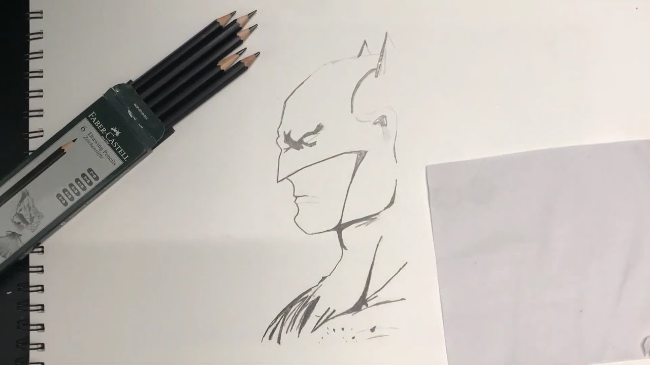 How to draw batman potrait - YouTube