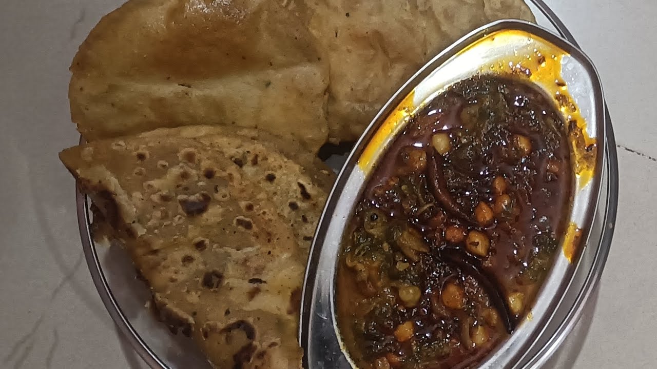 dal wala roti and kabli chana aur palak ka sabji #cooking - YouTube