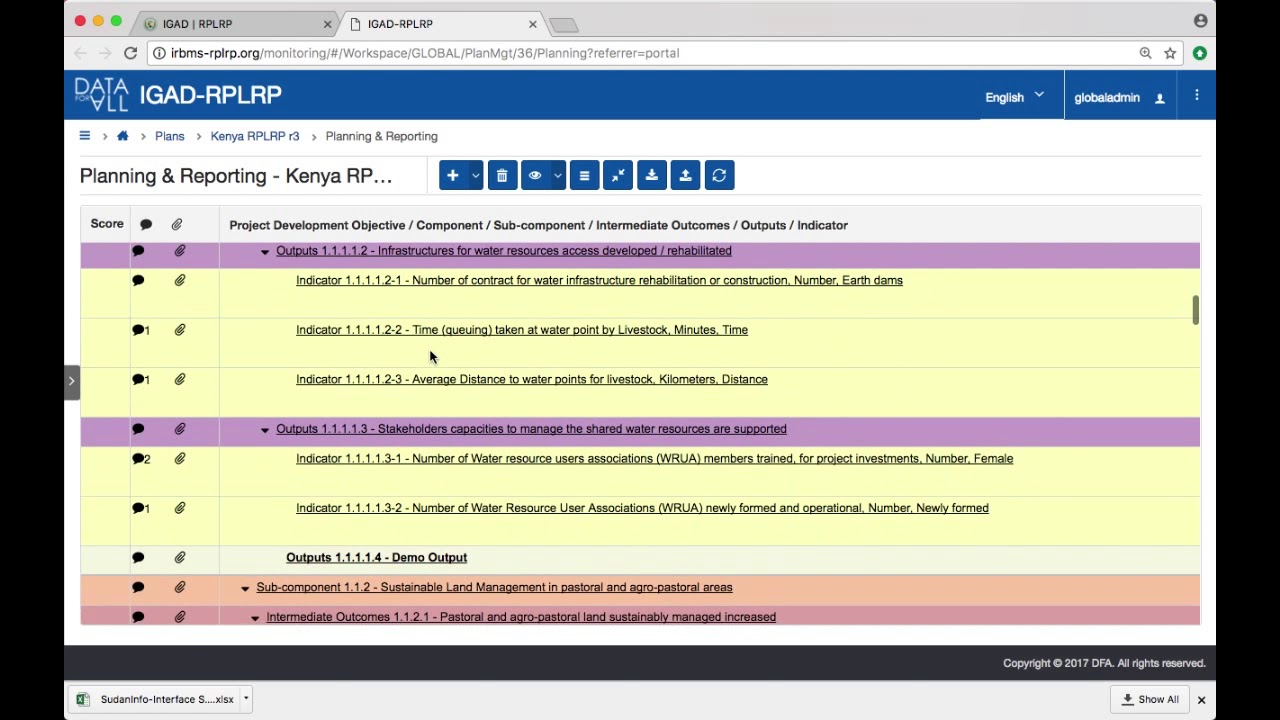 5 IRBMS How to create an output and link indicators - YouTube