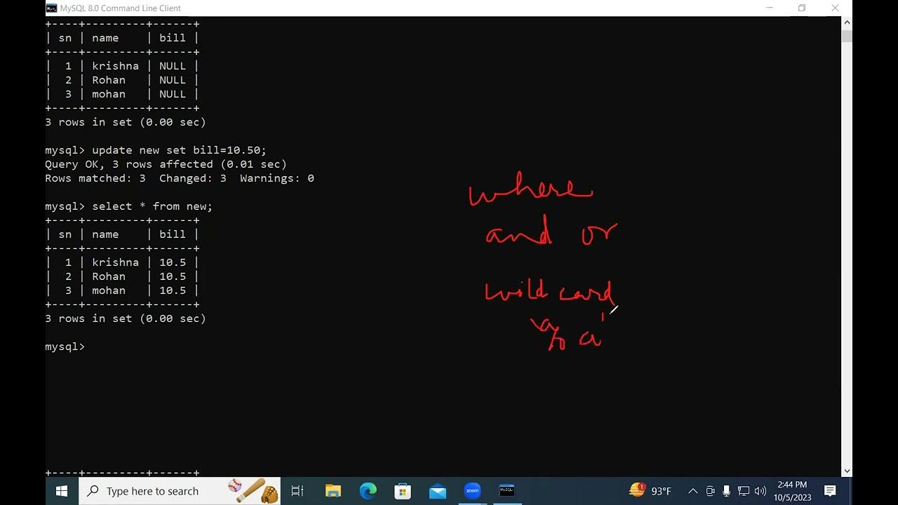MYSQL foreign key primary key concept part 1 - YouTube