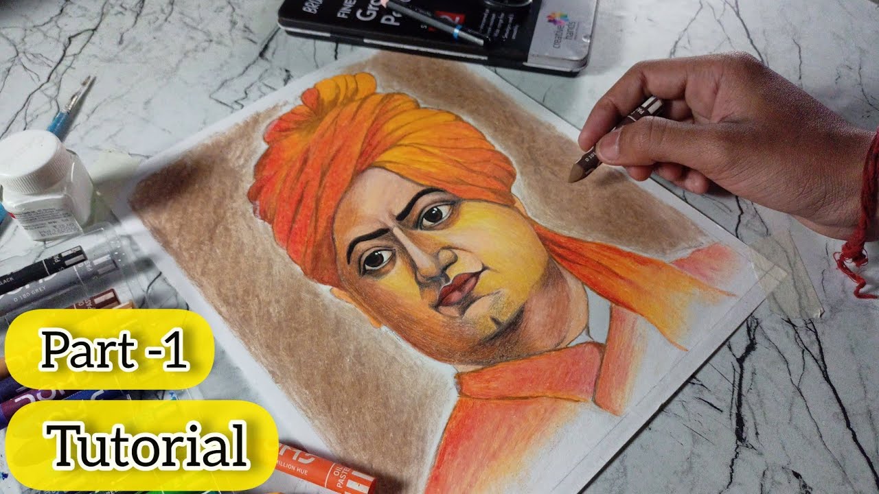 how to draw swami vivekananda easy step by step|how to draw swami ...