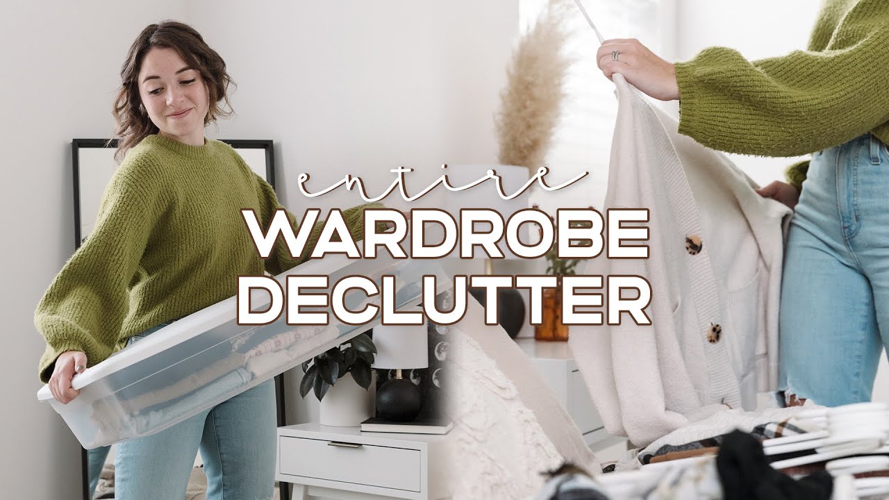 DECLUTTERING + ORGANIZING My Entire Wardrobe | Decluttering & Getting Out My Autumn Clothes 🍂 ...