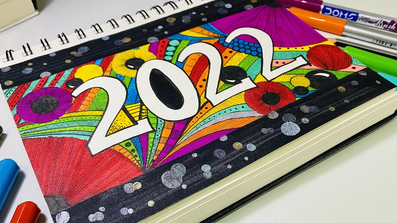 Happy New Year Inspired Colourful Zentangle Doodle Art | #happynewyear ...