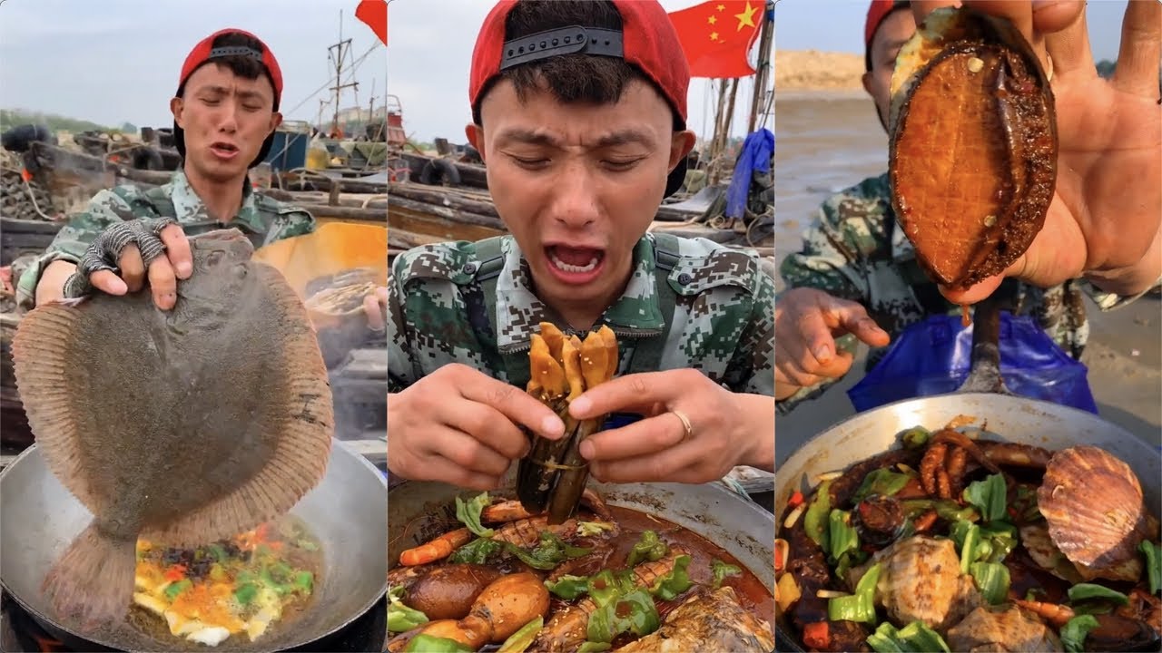 Fisherman Dagang cooked turbot, octopus, king razor clam, sea prawn ...