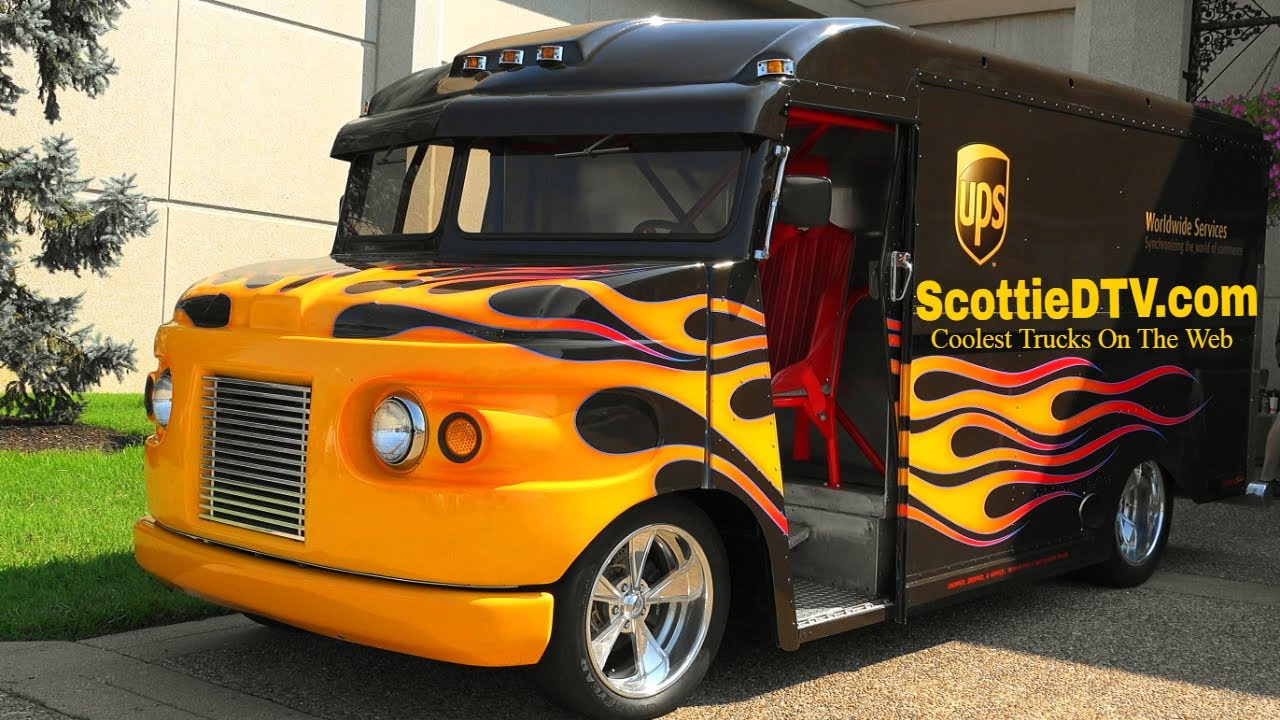 Hot Rod UPS Delivery Truck 2018 NSRA Street Rod Nationals - YouTube