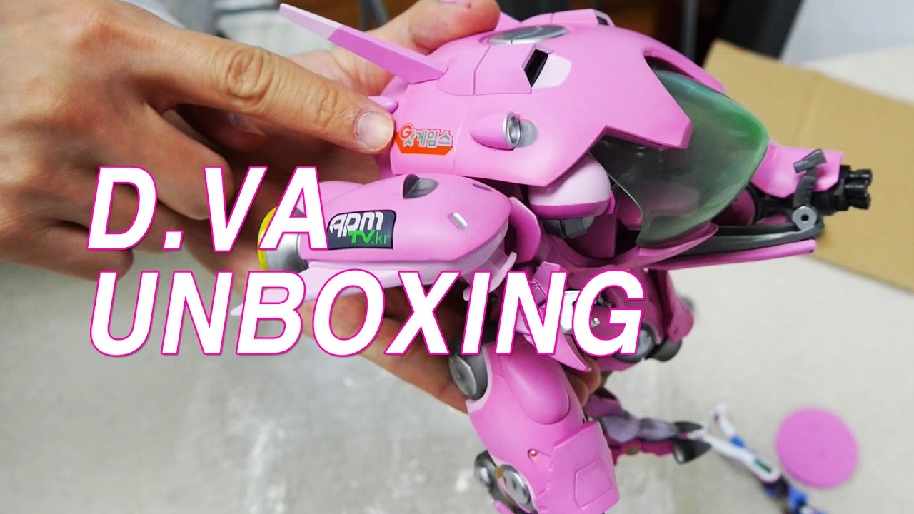 Overwatch D.VA Figure Statue Unboxing - 오버워치 디바 피규어 개봉기 - DK TV - YouTube