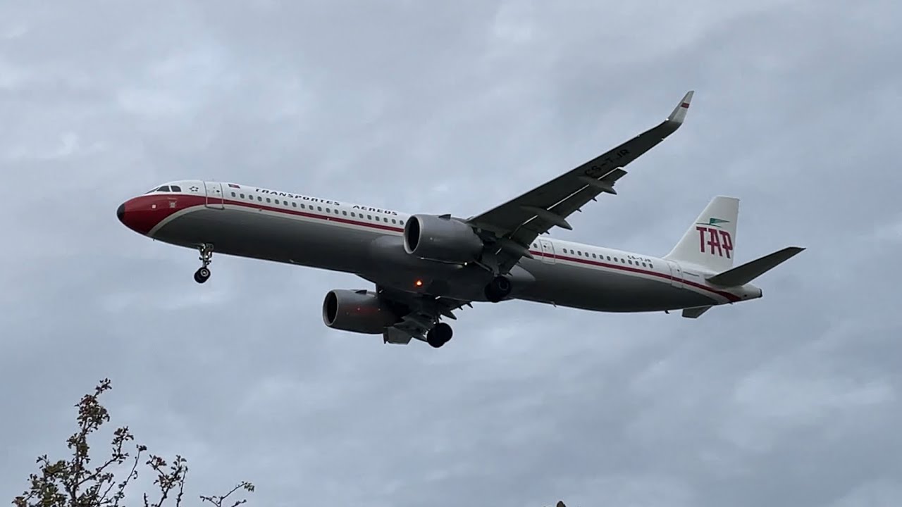 TAP Air Portugal (RETRO LIVERY) Airbus A321 Landing at London Heathrow ...