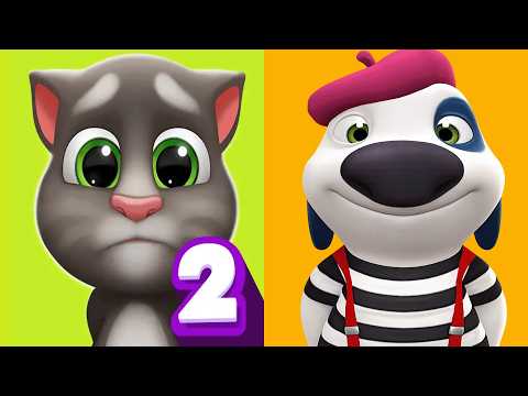 My Talking Tom 2 vs My Talking Hank Old | Tom2 vs Hank Comparison Gameplay