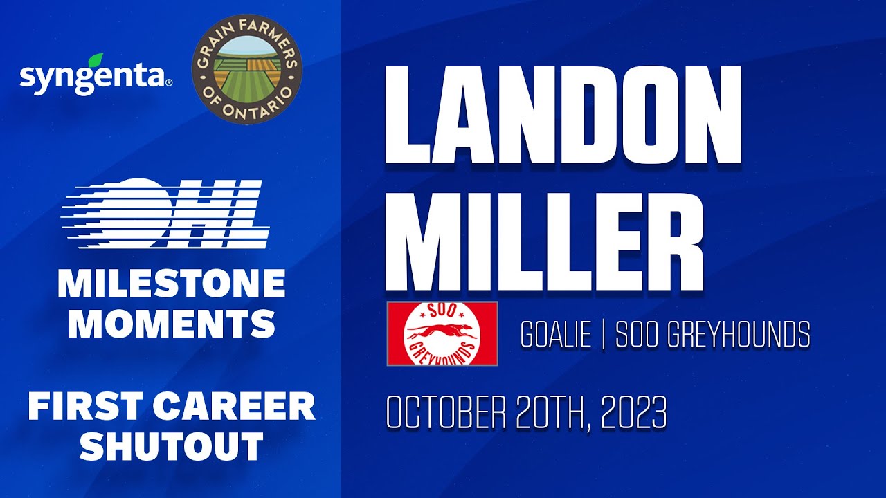 OHL Milestone | Landon Miller | First Career Shutout - YouTube