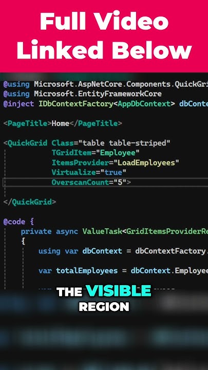 Secret to Lightning Fast Blazor Virtualization Revealed! - YouTube