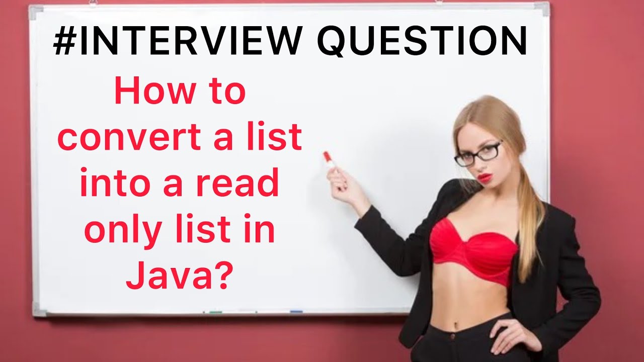 Convert a List to Read-Only in Java: Easy Tutorial with Example! - YouTube