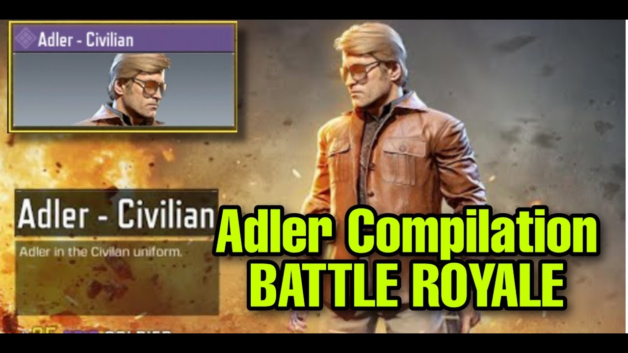 Free Adler Civilian Compilation In Battle Royale Cod Mobile - YouTube