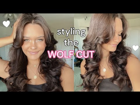 How to style a wolf cut *shag look* - YouTube