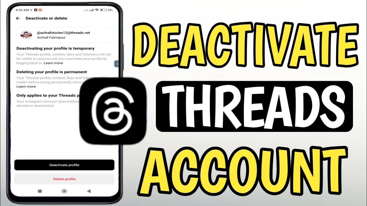 how to deactivate threads account - Full Guide - YouTube