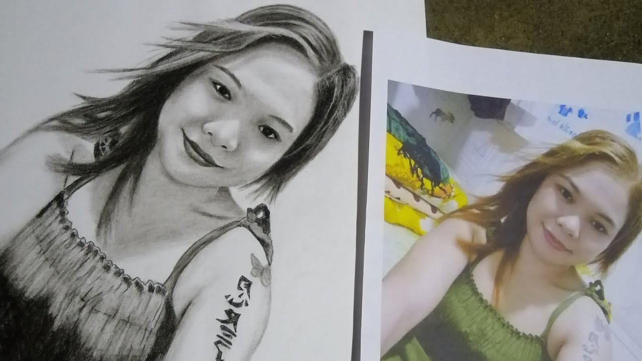 drawing ni afam #portrait with background music song: Jr Crow - YouTube
