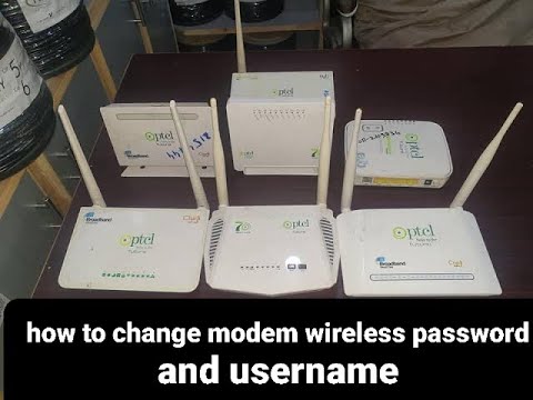 How to change wireless modem password and user name - YouTube