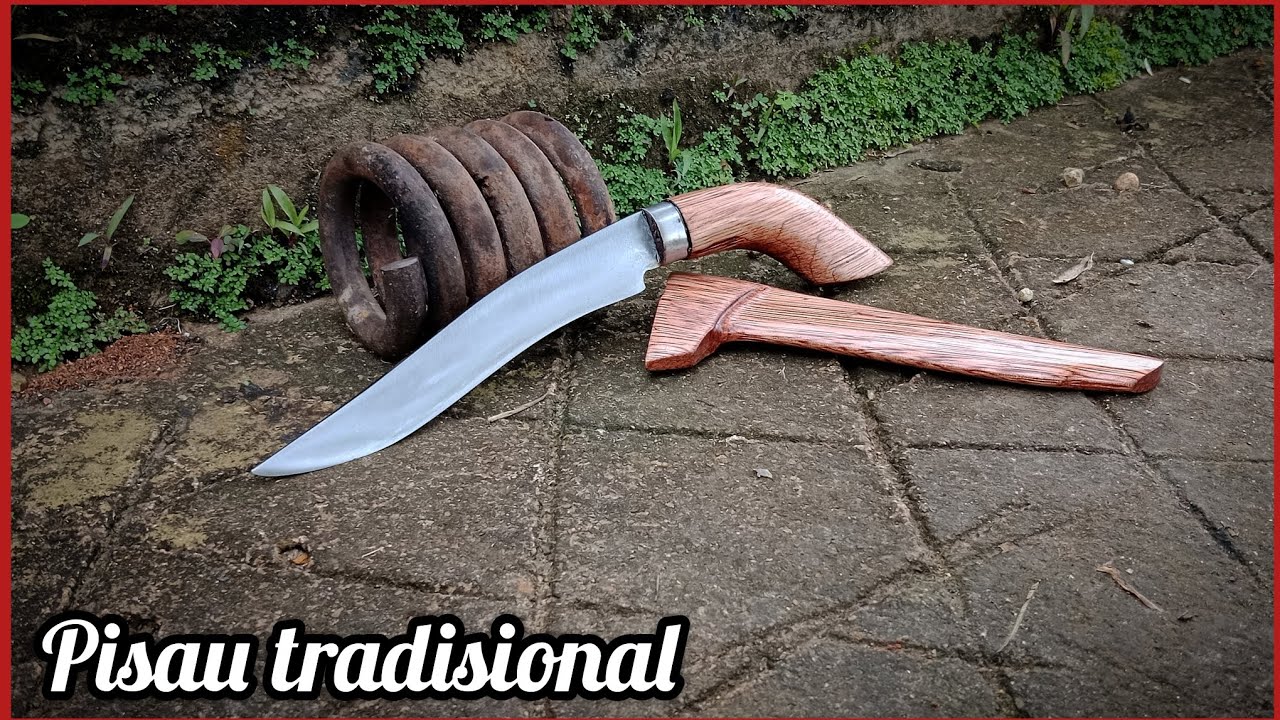 Membuat pisau belati tradisional dari Per keong/Per spiral - YouTube