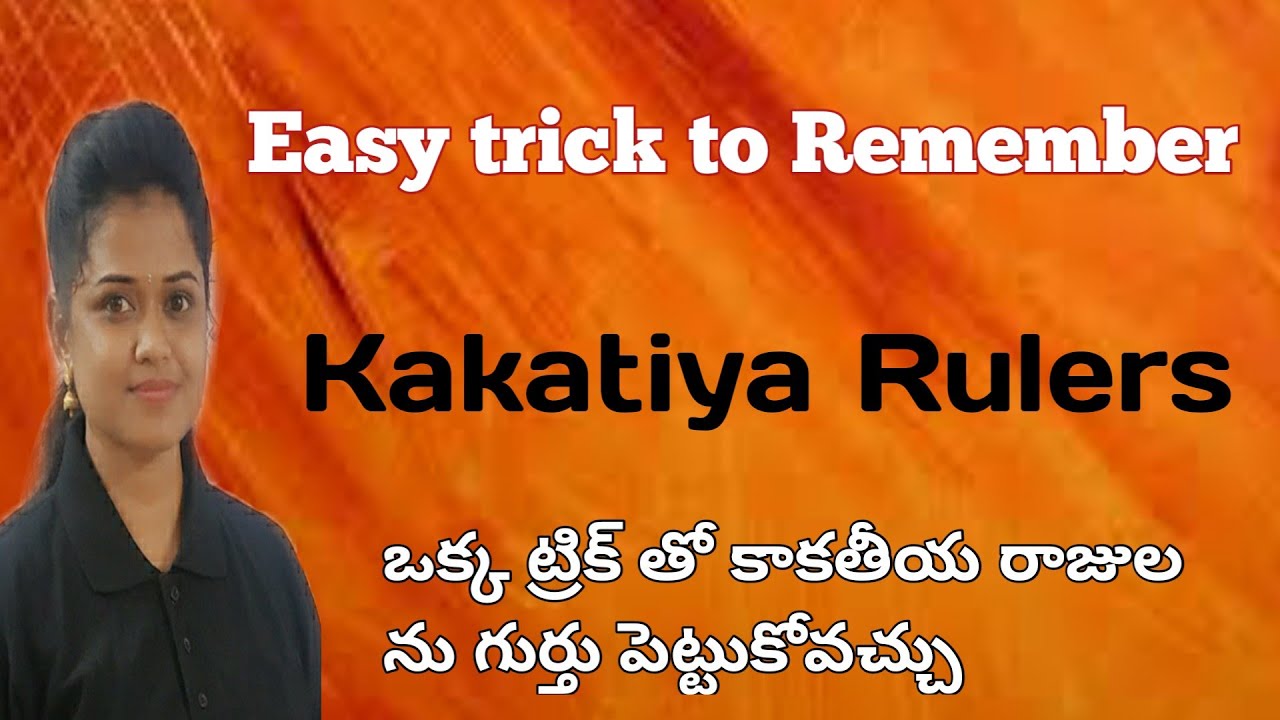 Easy trick to remember kakatiya Rulers #Kakatiya dynasty// #telangana ...