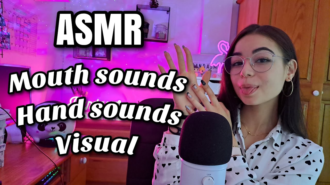 ASMR MOUTH SOUNDS + HAND SOUNDS + VISUAL!😴 | ASMR en español para ...