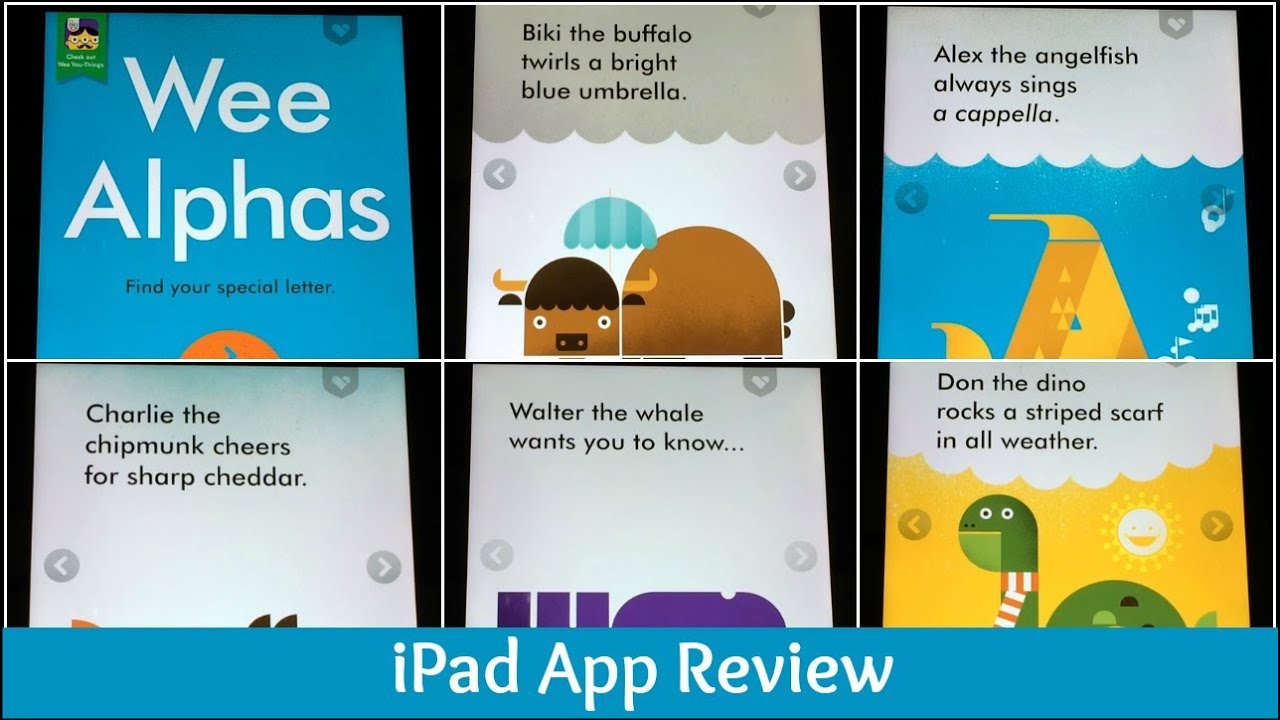 Wee Alphas Preschool Toddler iPad App Review - YouTube