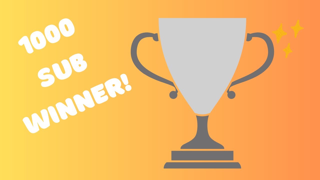 Winner Announced! 1000 Subscriber Contest and Giveaway! - YouTube