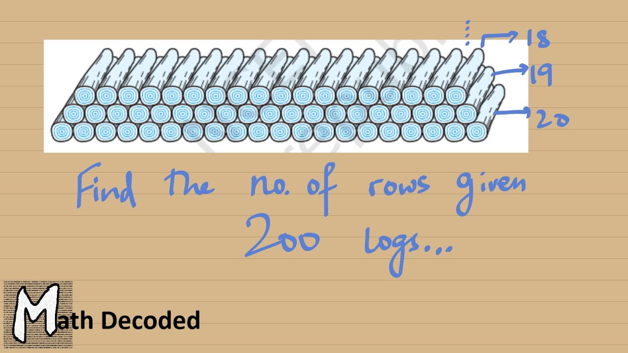 Find in how many rows the 200 logs are placed. - YouTube